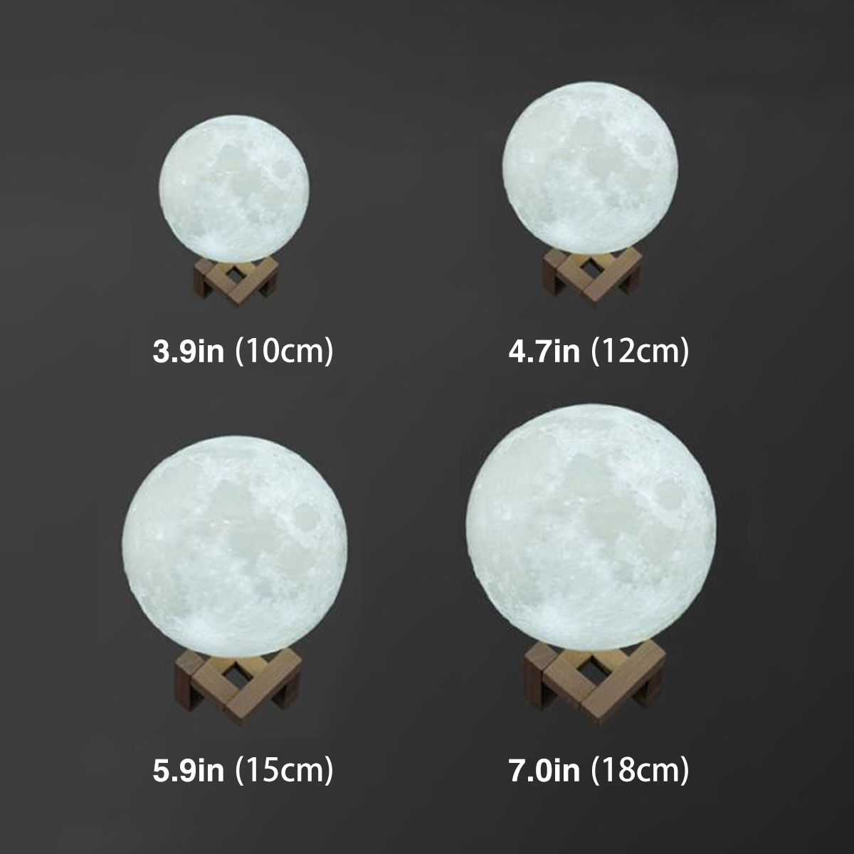 Custom Photo Engraved Moon Lamp(18cm)