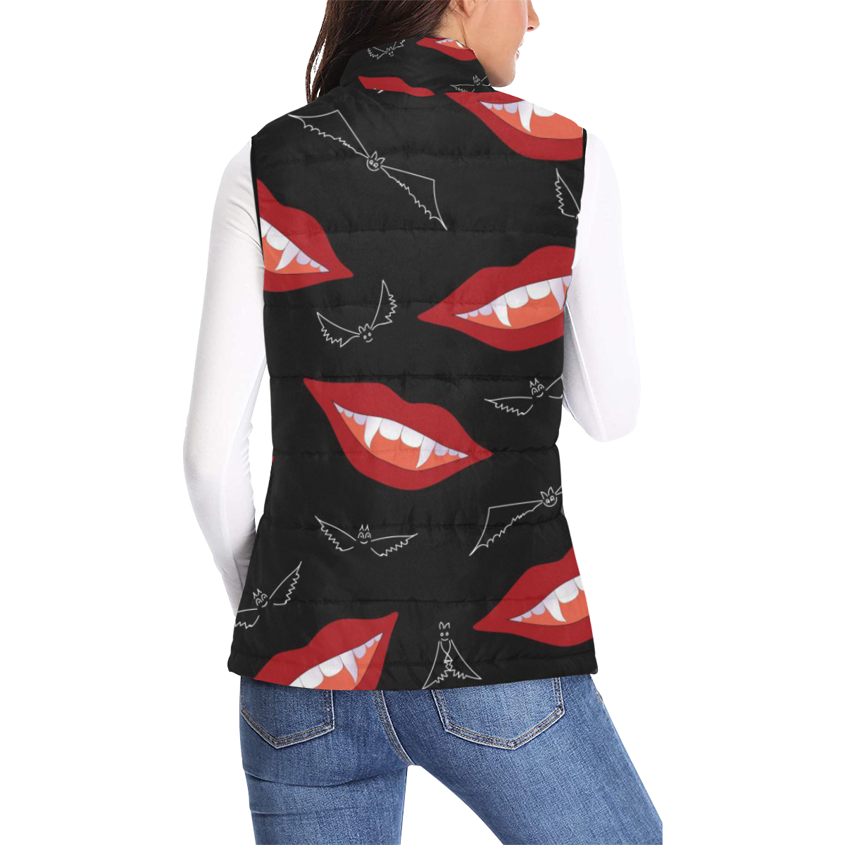 Custom Women's Padded Vest - Custom Print Product | InterestPrint