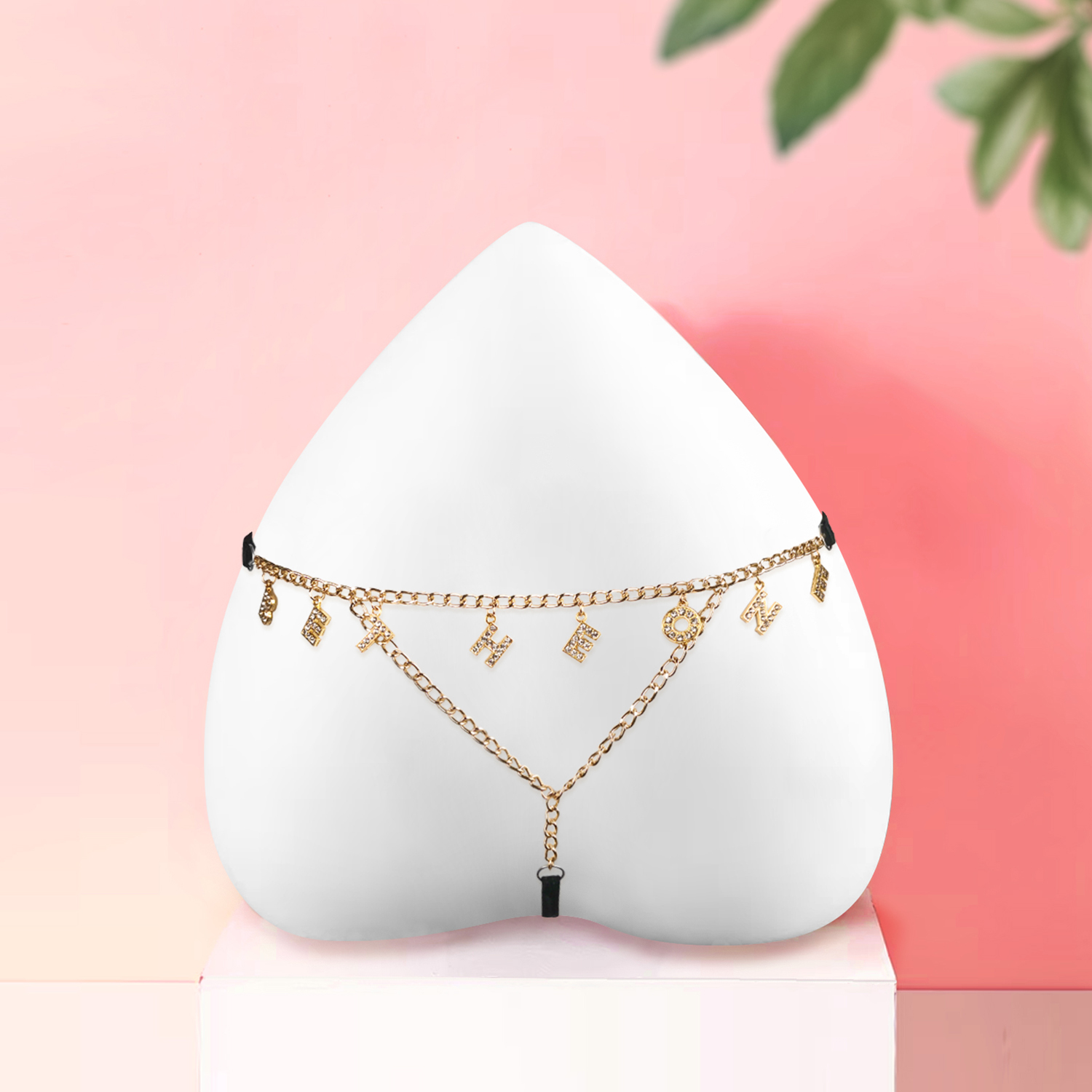 Personalized Crystal Name Letter Chain G-string | InterestPrint