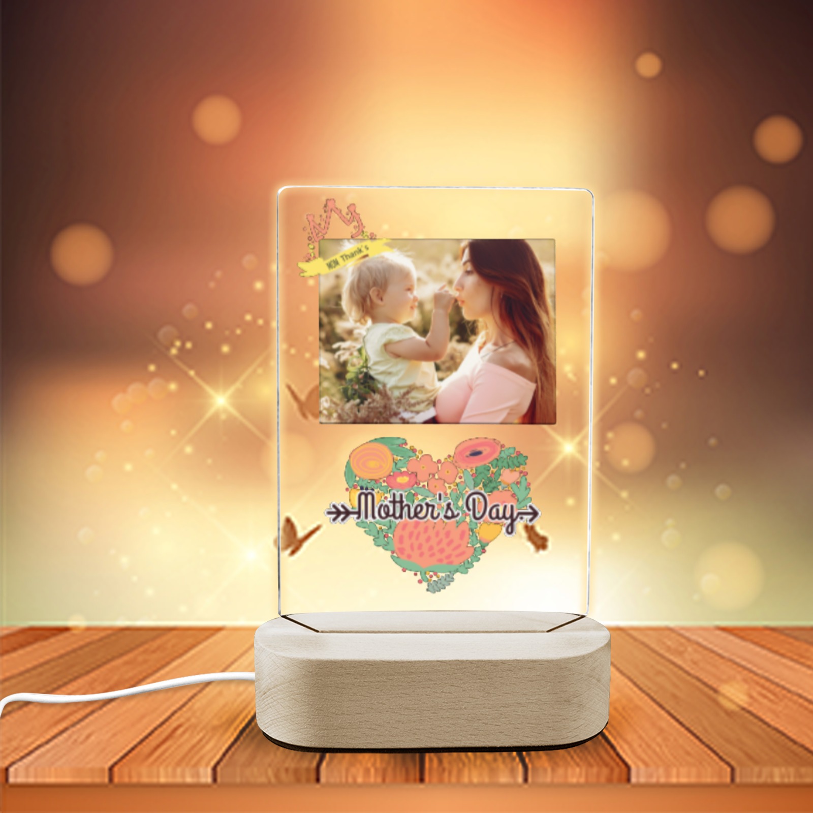Acrylic Photo Panel with Lighted Stand | US Fulfillment – InterestPrint