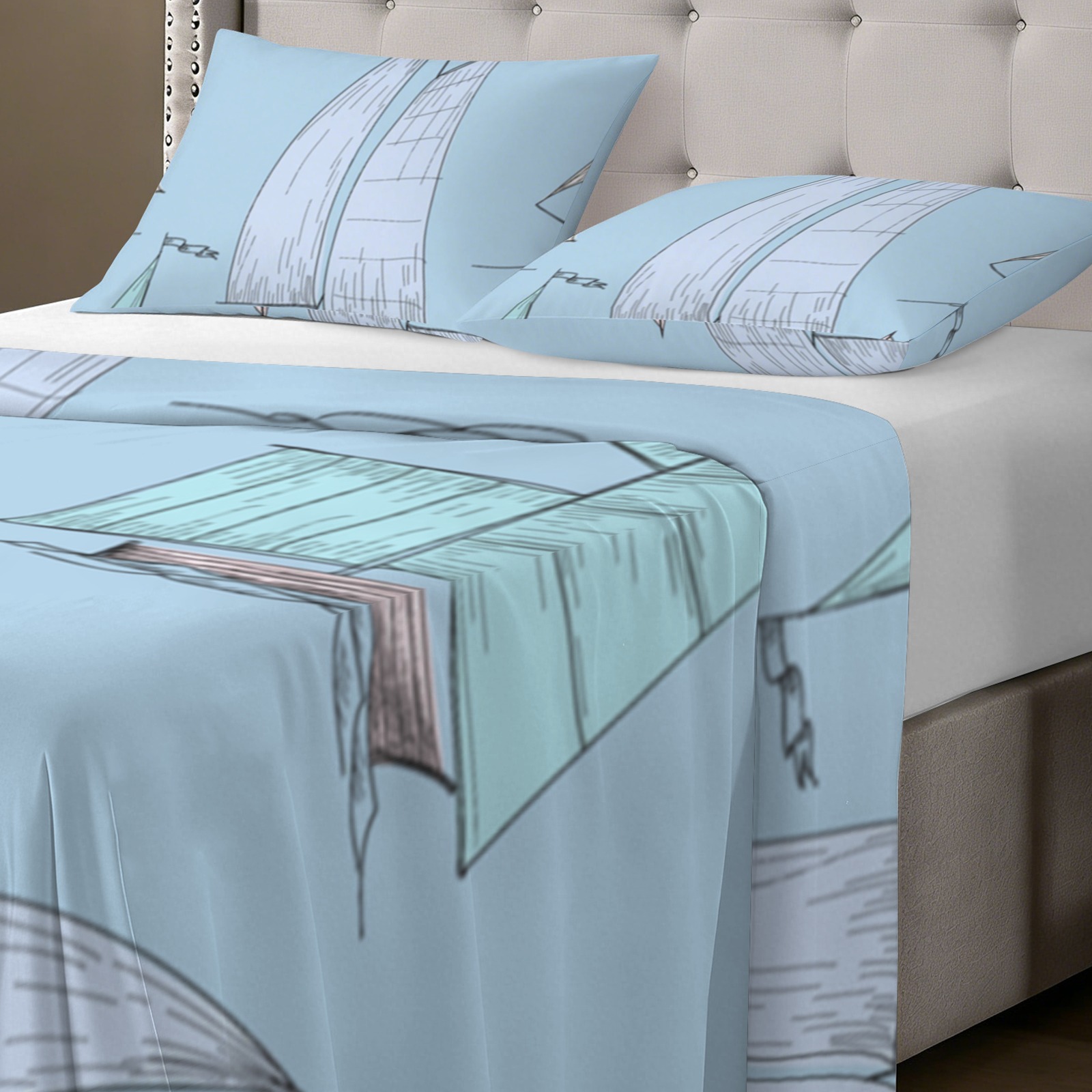 3-Piece Bedding Set (Bed Sheet + Pillowcases) | Custom Bedding Set ...