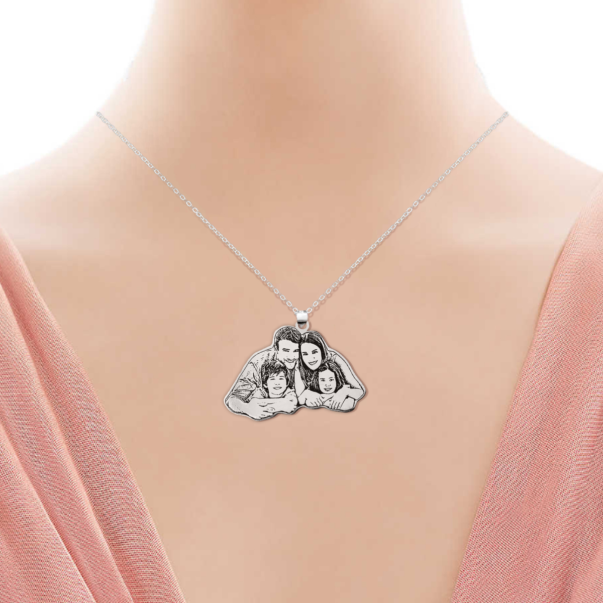 Personalized Family Necklace Sterling Silver 925 – Print on Demand ...